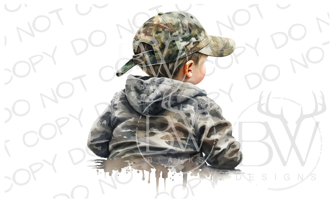 Little Boy Hunter PNG Digital Download Watercolor Hunter PNG Camo ...