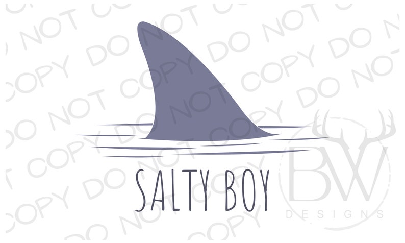 Salty Boy Shark Fin PNG Digital Download Saltwater Fishing - Etsy