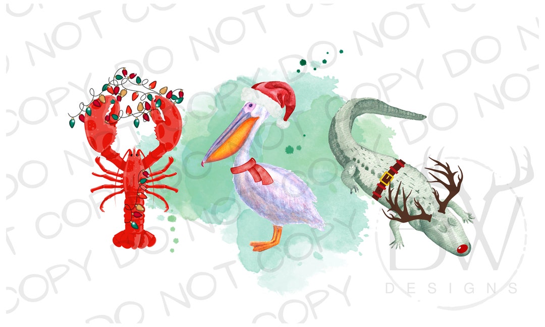 Cajun Christmas Trio PNG Southern Christmas PNG Digital Download ...