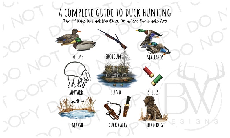 A Complete Guide to Duck Hunting PNG Digital Download Duck - Etsy