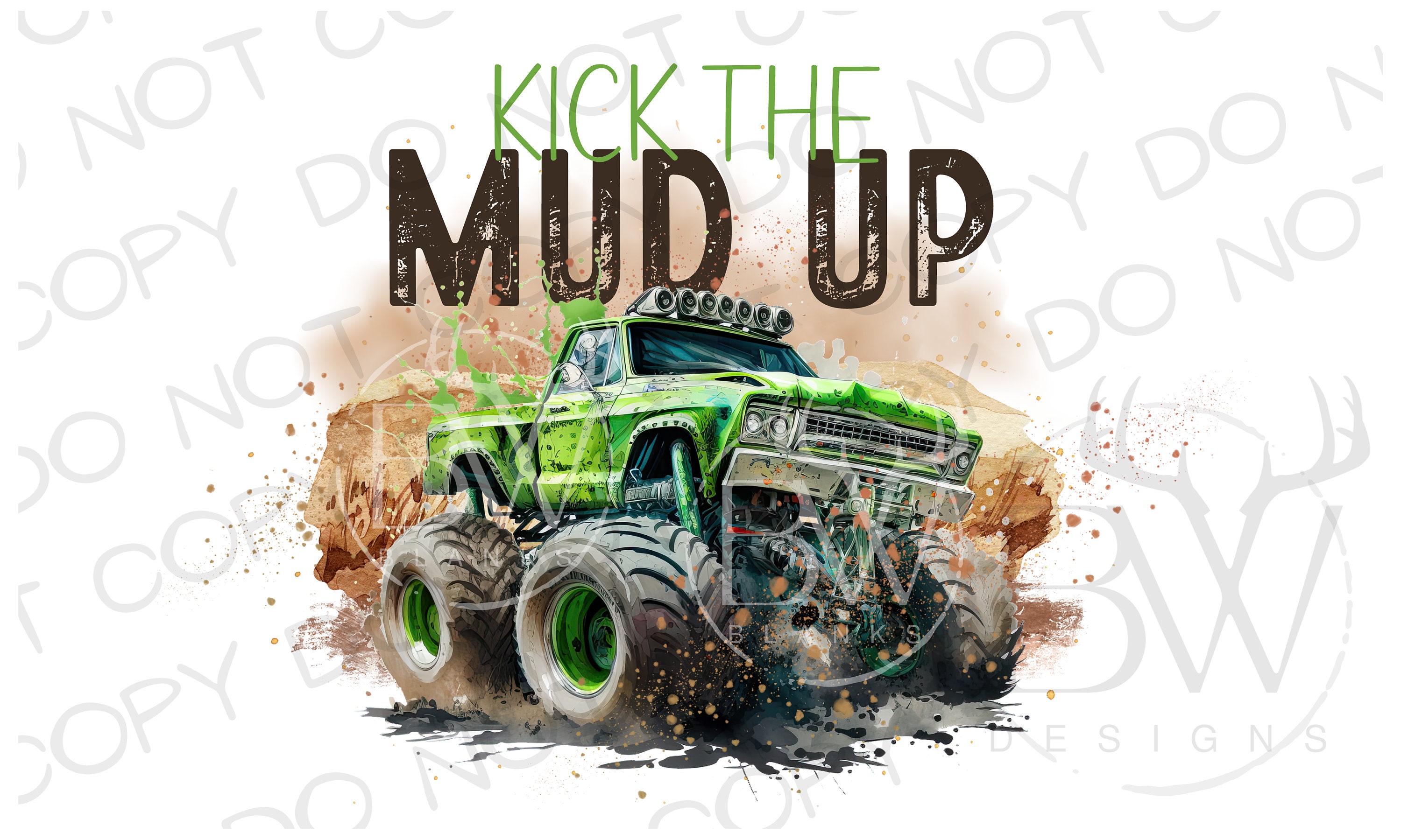 Cartoon Mud Trucks