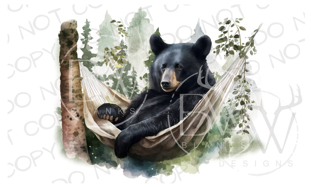 Black Bear Sublimation PNG Digital Download Bear Sublimation PNG Bear ...