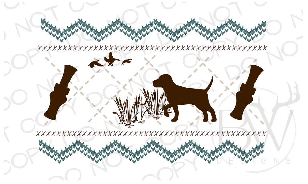Faux Smocking Duck Hunting Pattern PNG | Digital Download | Duck ...