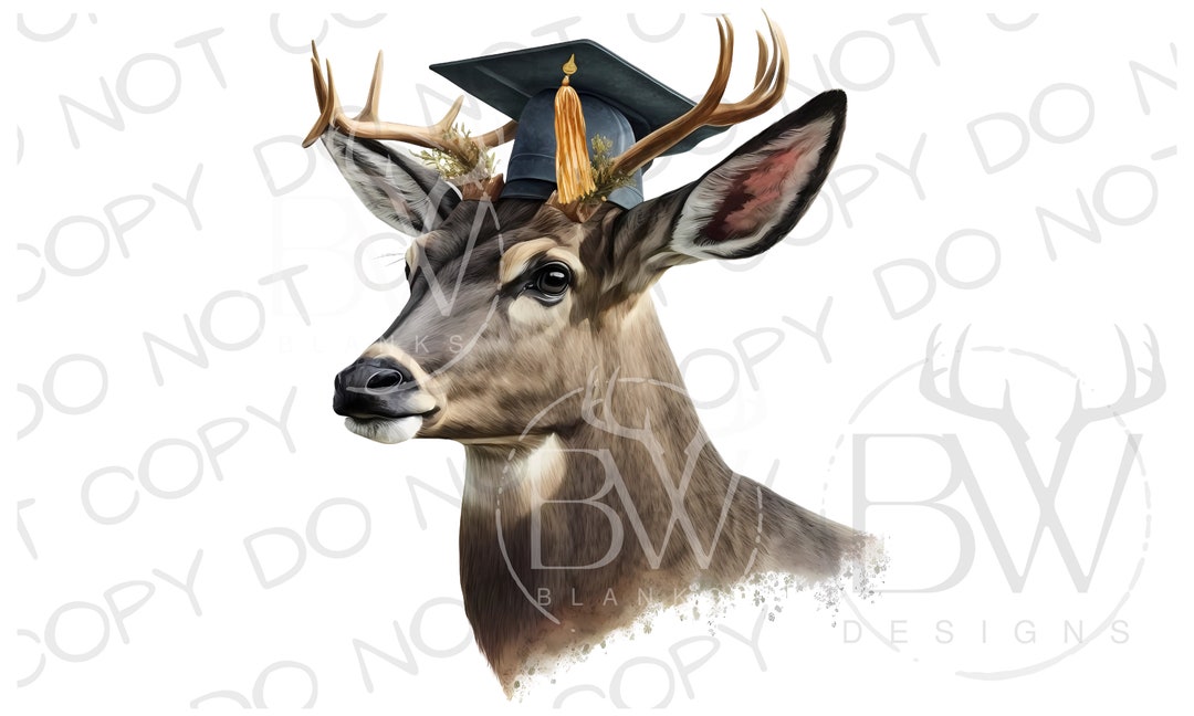 Deer Graduation PNG Digital Download Graduation Sublimation PNG Whitetail Deer Sublimation PNG ...