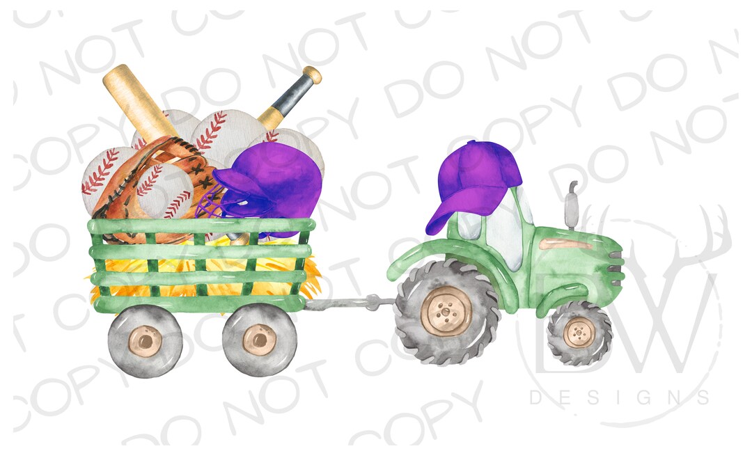 Baseball Tractor PNG Digital Download Baseball Sublimation PNG Tractor ...