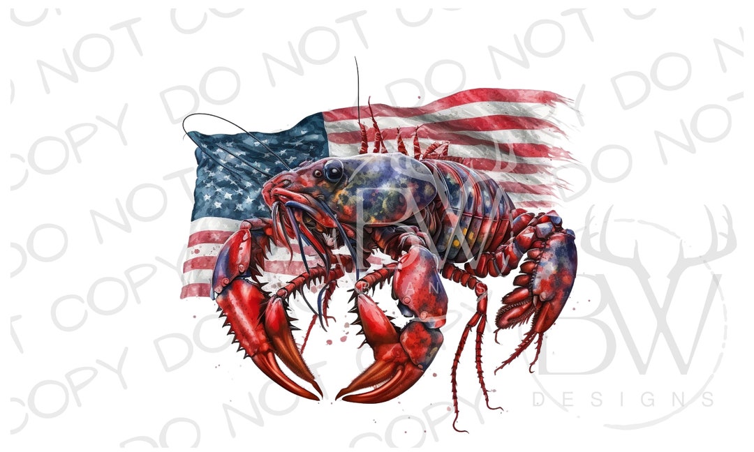 American Crawfish PNG | Digital Download | Crawfish Sublimation PNG ...