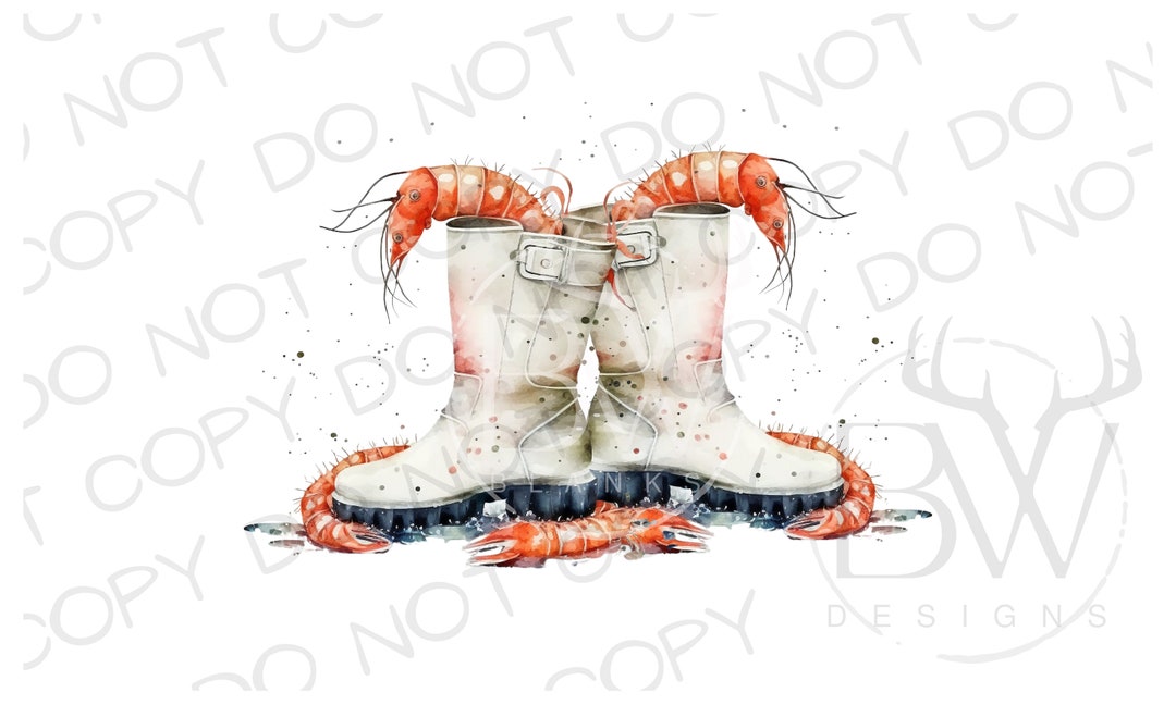 Shrimp Boots PNG | Digital Download | Shrimping Sublimation PNG ...