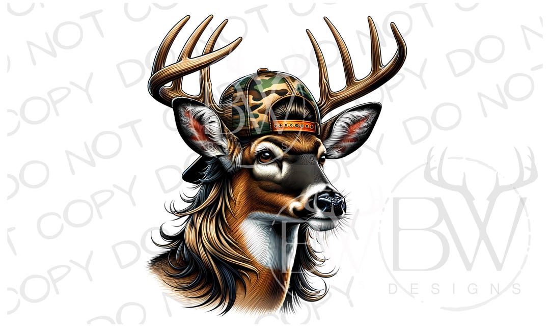 Mullet Deer PNG | Digital Download | Deer Hunting Sublimation PNG ...