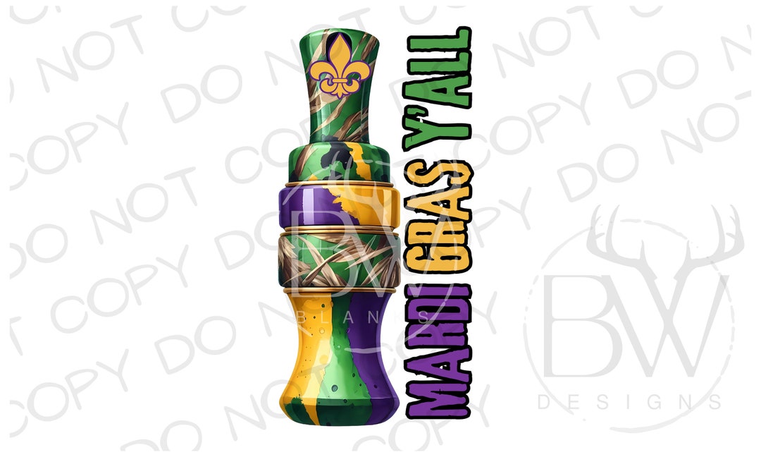 Mardi Gras Duck Call PNG | Mardi Gras Sublimation PNG | Duck Hunting ...