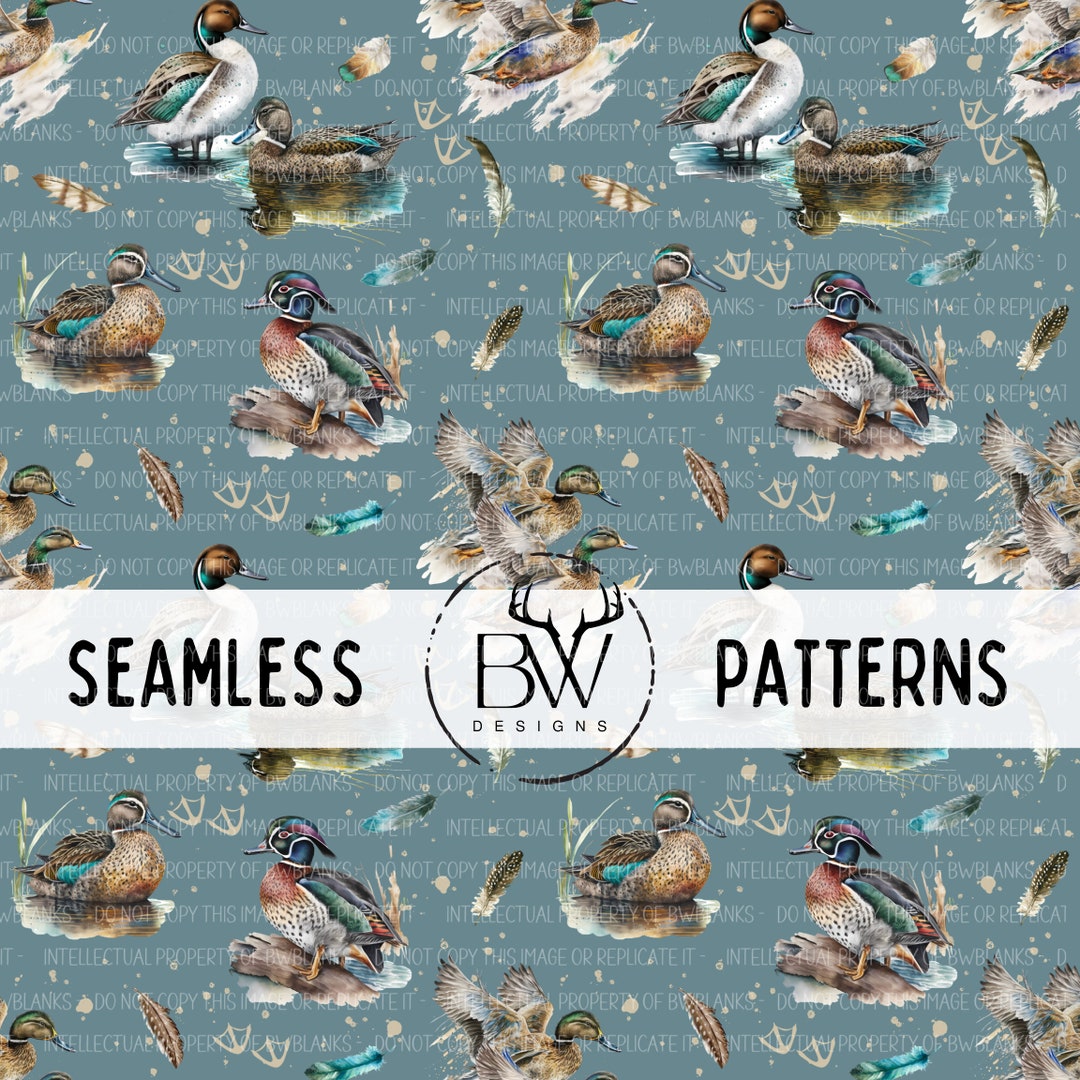 Duck Hunting Seamless Pattern Digital Download Hunting Seamless PNG ...