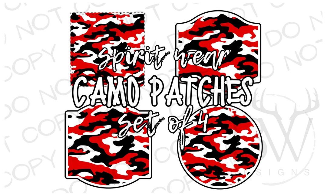 Spirit Wear Camo Patches PNG | Digital Download | Camo Sublimation PNG ...