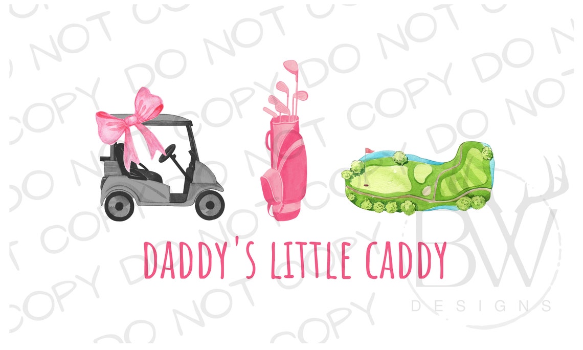 Daddy's Little Caddy PNG Digital Download Golf - Etsy