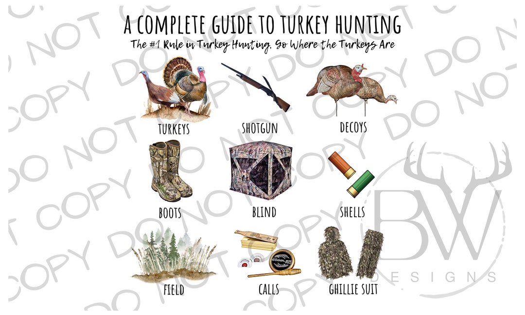 A Complete Guide to Turkey Hunting PNG | Digital Download | Turkey ...