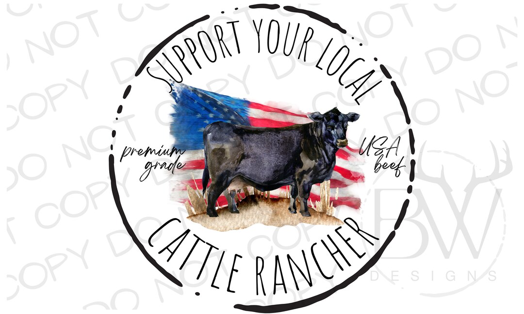 Support Your Local Cattle Rancher PNG | Digital Download | Cow ...
