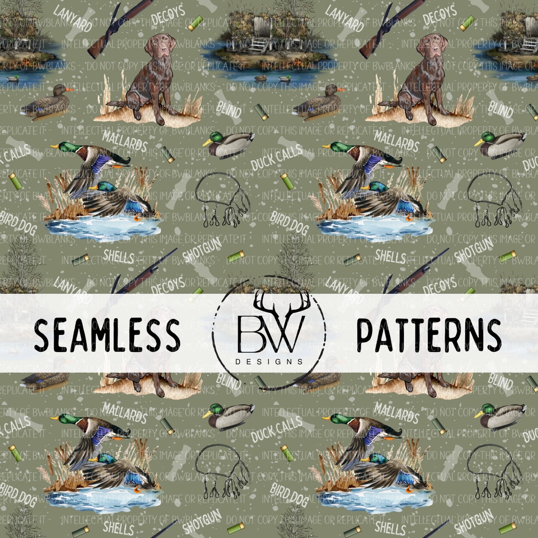 Duck Hunting Seamless Pattern Digital Download Hunting Seamless PNG ...