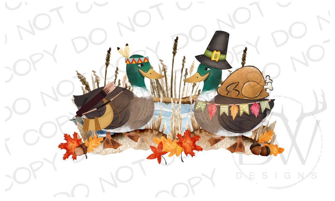 Thanksgiving Ducks PNG | Digital Download | Thanksgiving Sublimation ...