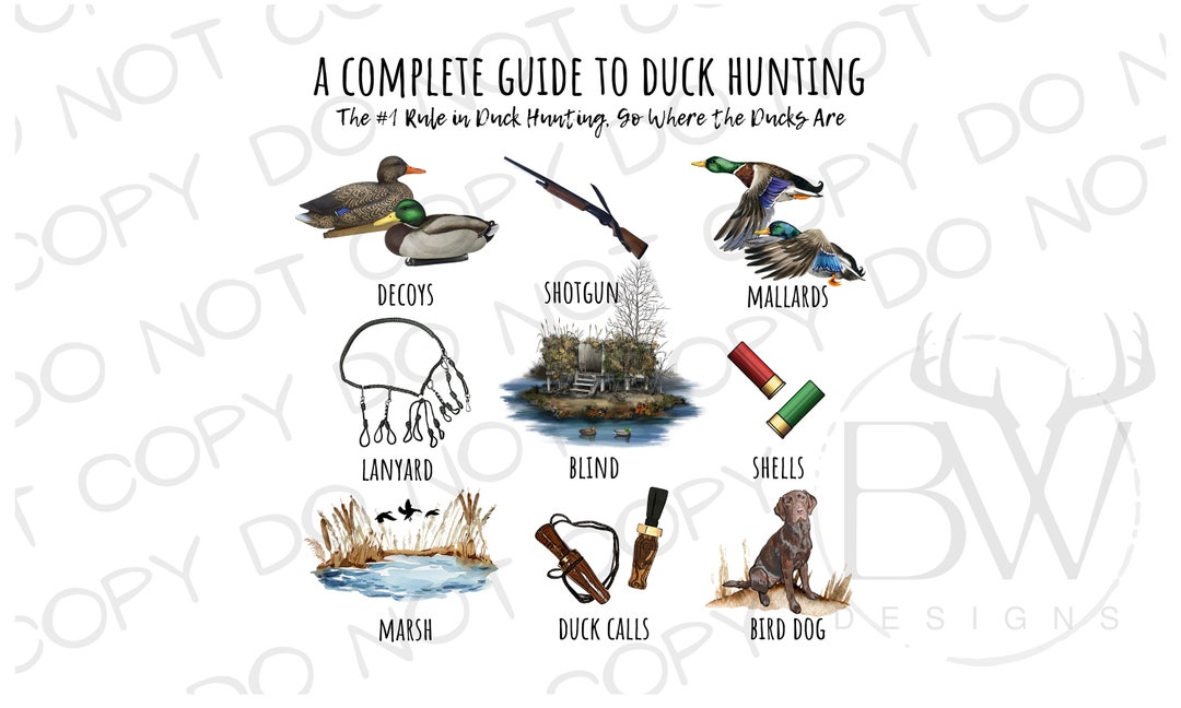 A Complete Guide to Duck Hunting PNG | Digital Download | Duck Hunting ...