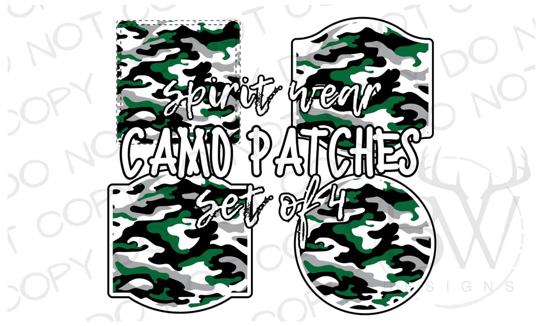 Spirit Wear Camo Patches PNG | Digital Download | Camo Sublimation PNG ...