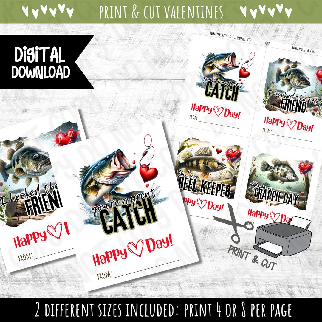 Fishing Valentines | Bass Fishing Valentines | Fish Valentines ...