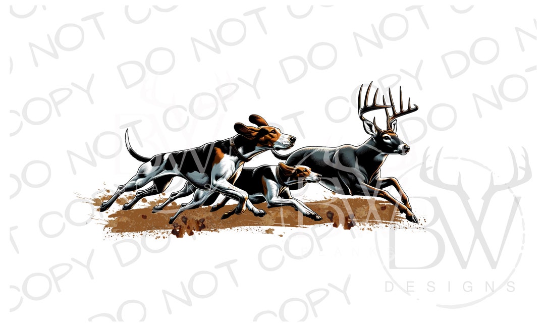 Walker Hunting Dog PNG | Digital Download | Deer Hunting Sublimation ...