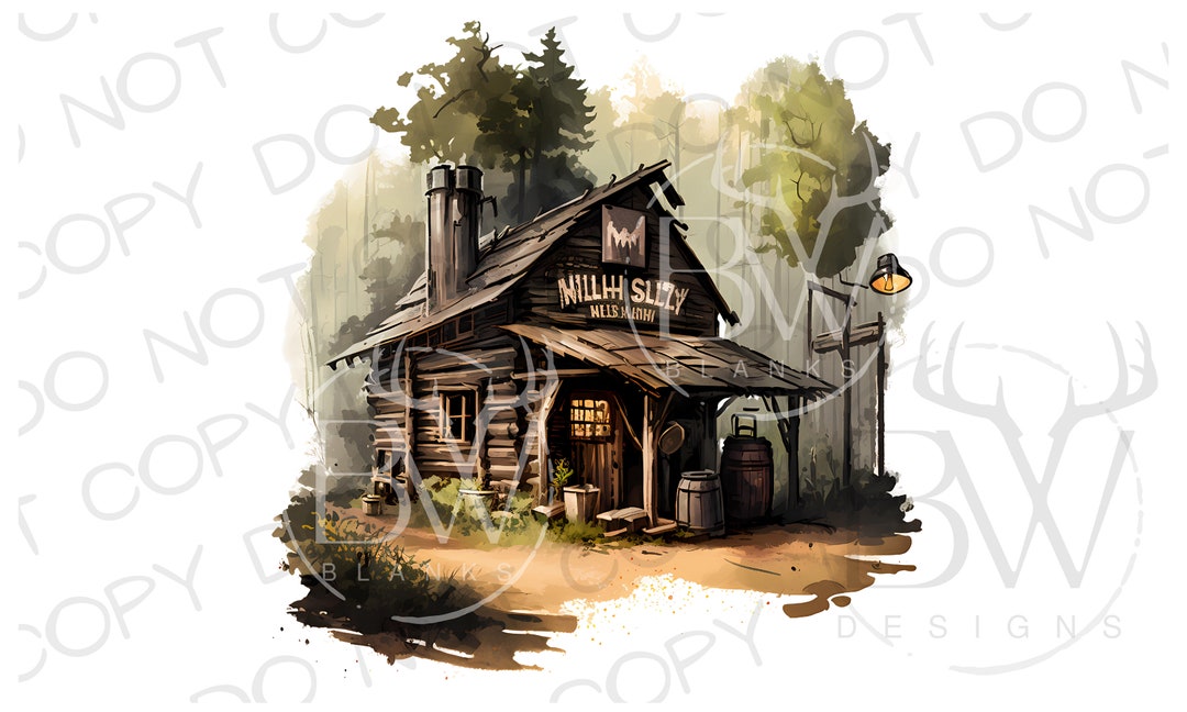 Hillbilly Mountain Shack PNG | Digital Download | Appalachia Mountain ...