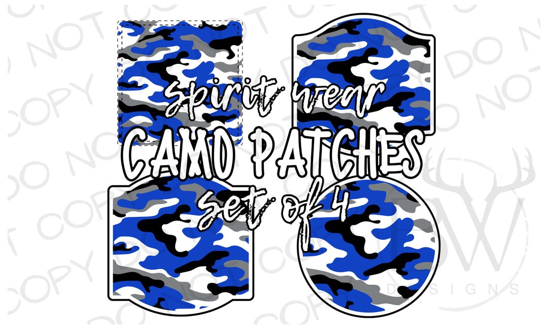 Spirit Wear Camo Patches PNG | Digital Download | Camo Sublimation PNG ...