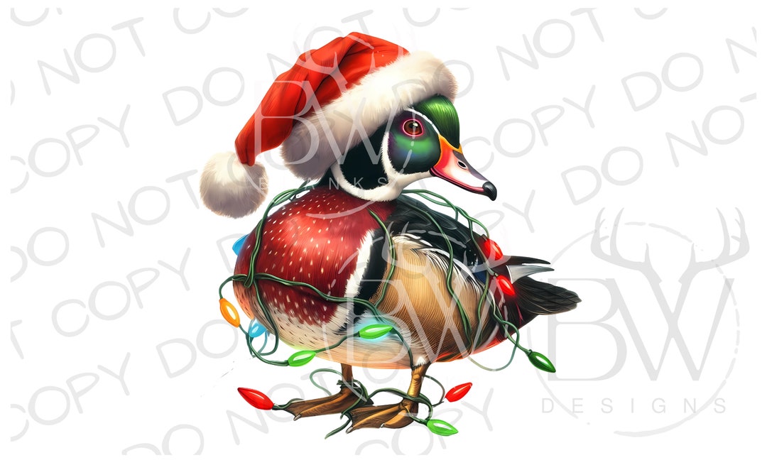 Christmas Wood Duck PNG Digital Download Santa Duck Png - Etsy
