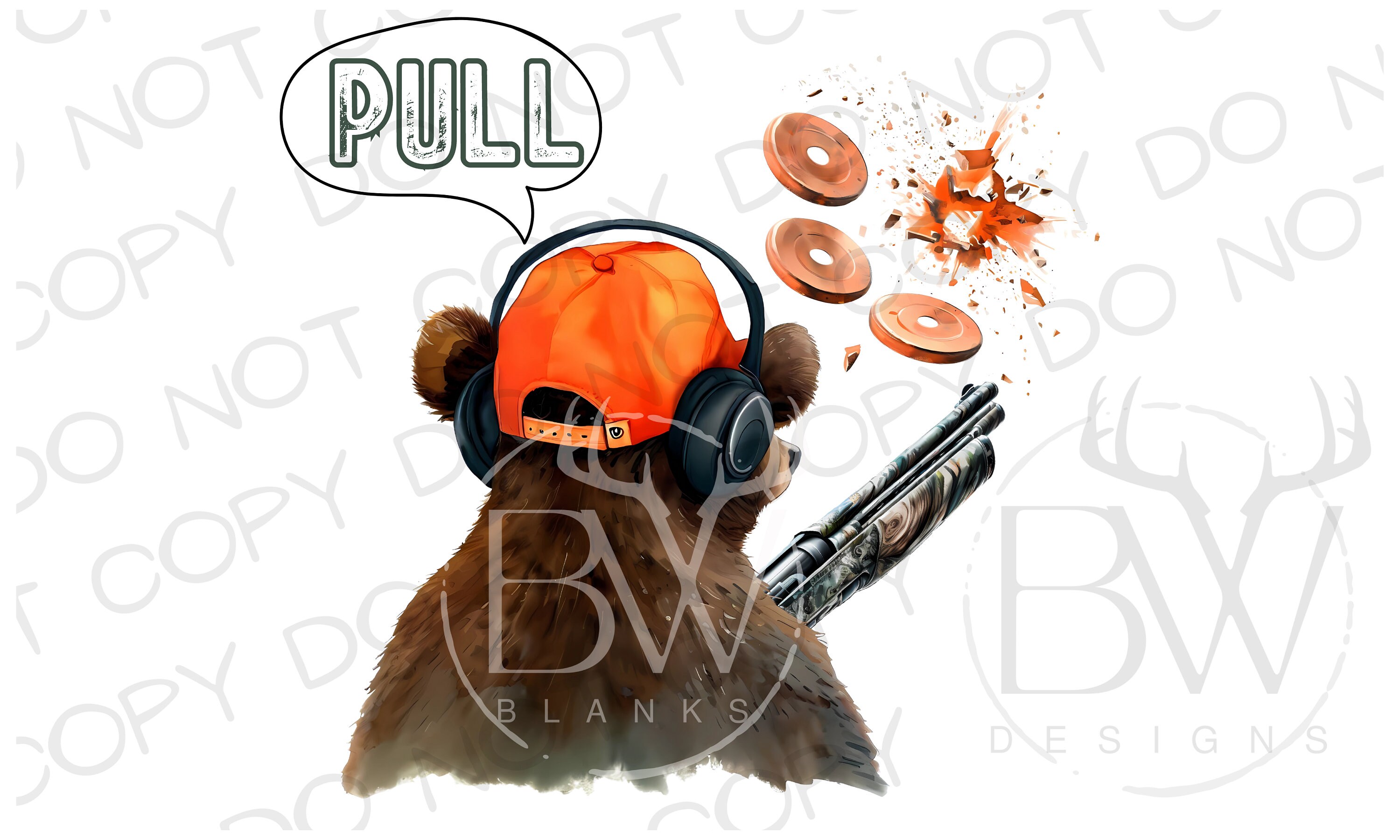 Trap Shooting PNG Digital Download Clay Pigeon Sublimation PNG Hunting ...