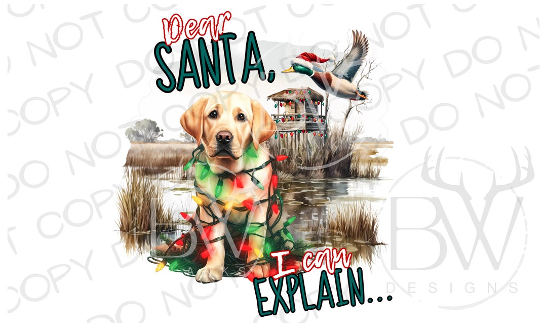 Hunting Dog Christmas PNG | Digital Download | Christmas Duck Hunting ...