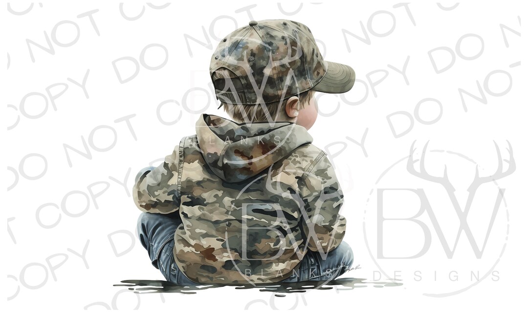 Little Boy Hunter PNG Digital Download Watercolor Hunter PNG Camo ...