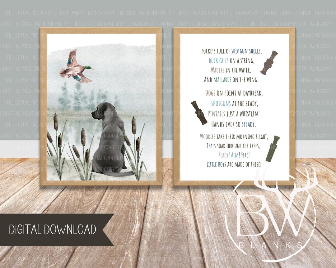Duck Hunting Nursery Print | Duck Hunting Nursery Wall Art | Mallard ...