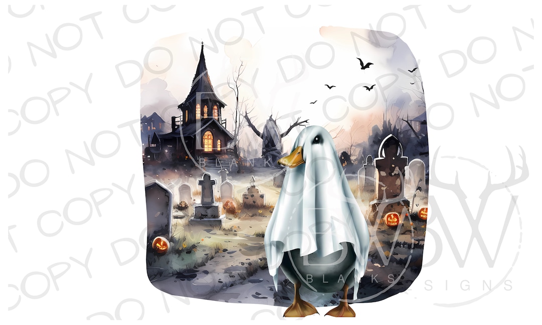 Ghost Duck Hunting Halloween PNG | Digital Download | Halloween Duck ...
