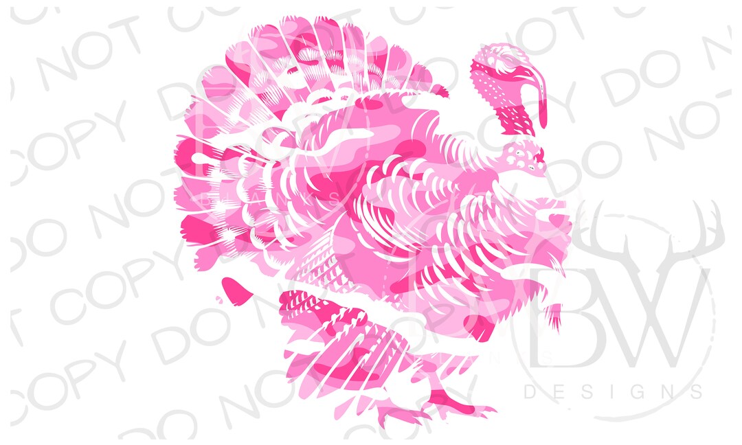 Pink Camo Turkey PNG | Digital Download | Turkey Hunting Sublimation ...