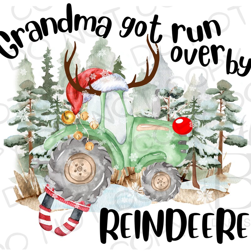 Grandma Got Ran Over by a Reindeer Clip Art - Etsy