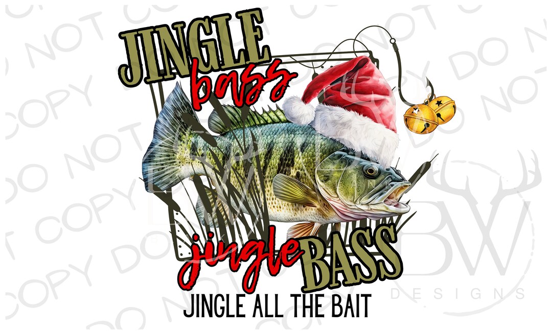 Jingle Bass Christmas Fishing PNG | Digital Download | Fishing ...