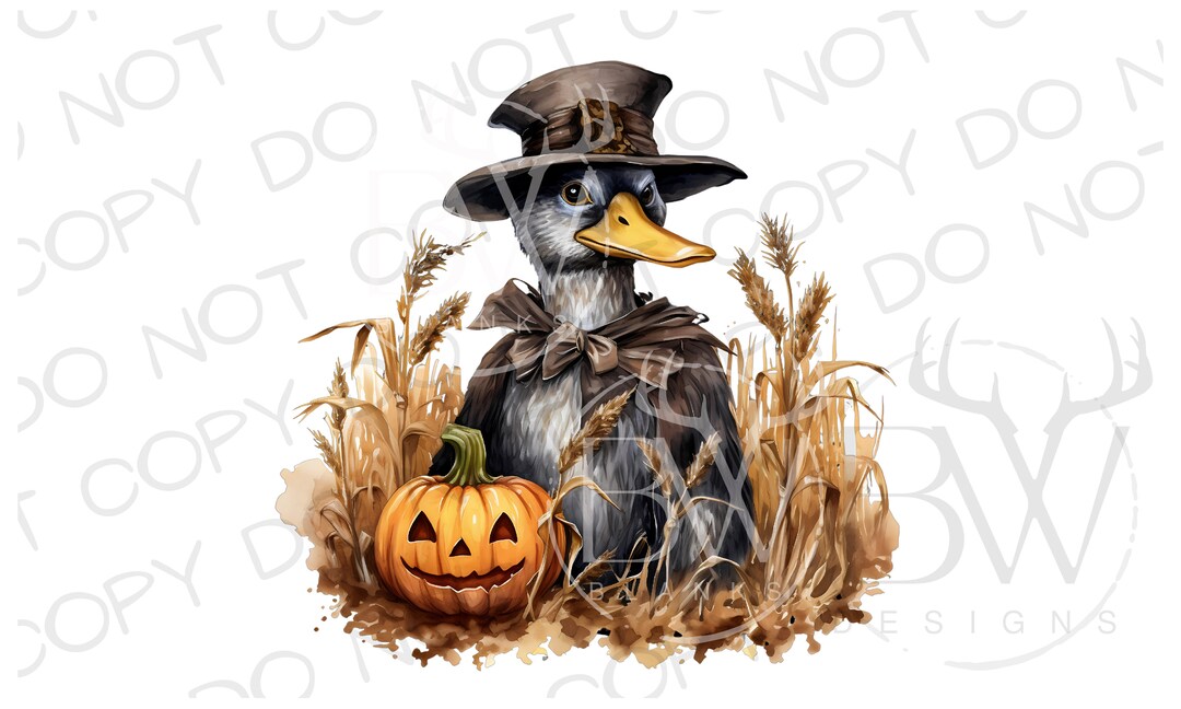 Scarecrow Duck Hunting Halloween PNG | Digital Download | Halloween ...