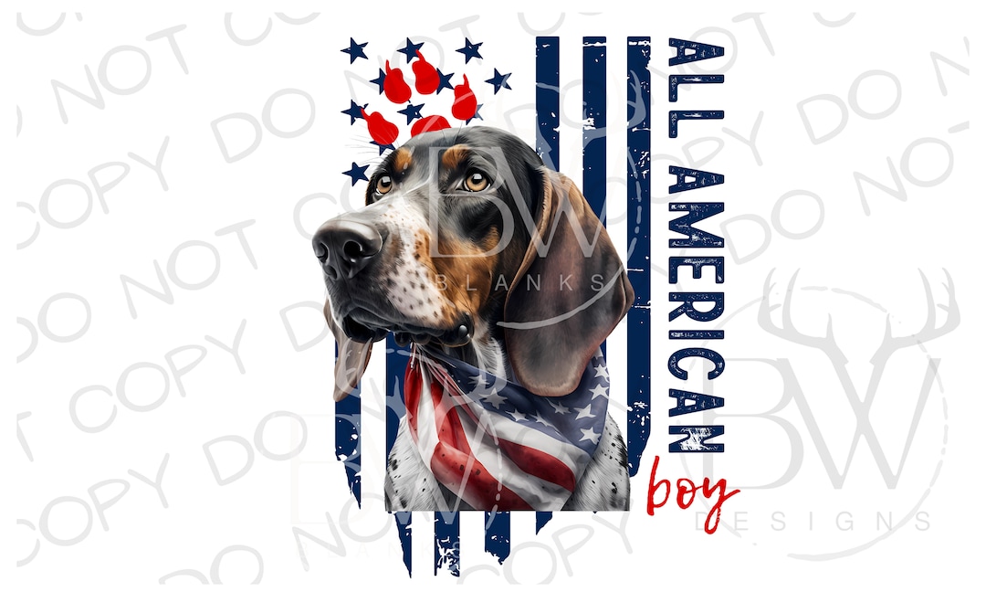 American Treeing Walker PNG | Coonhound Sublimation PNG | Walker Dog ...