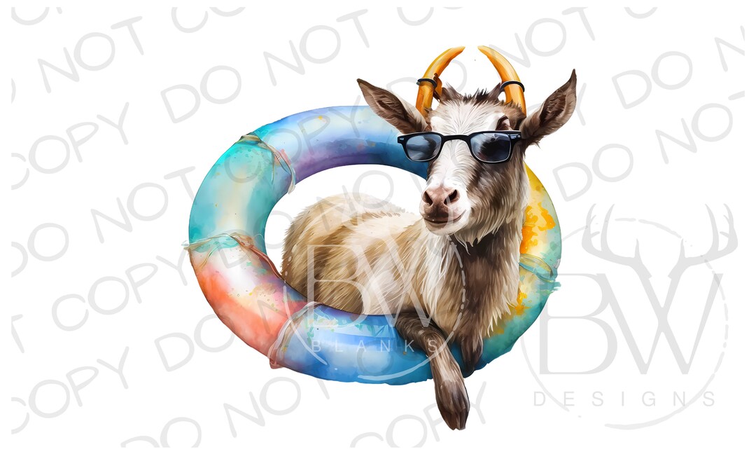 Summer Goat PNG Digital Download Farm Sublimation Goat Sublimation PNG ...