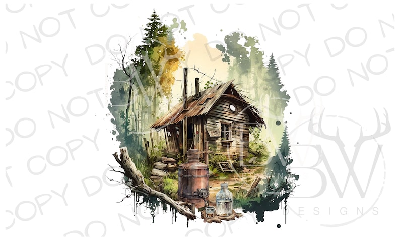 Hillbilly Mountain Shack PNG | Digital Download | Appalachia Mountain ...