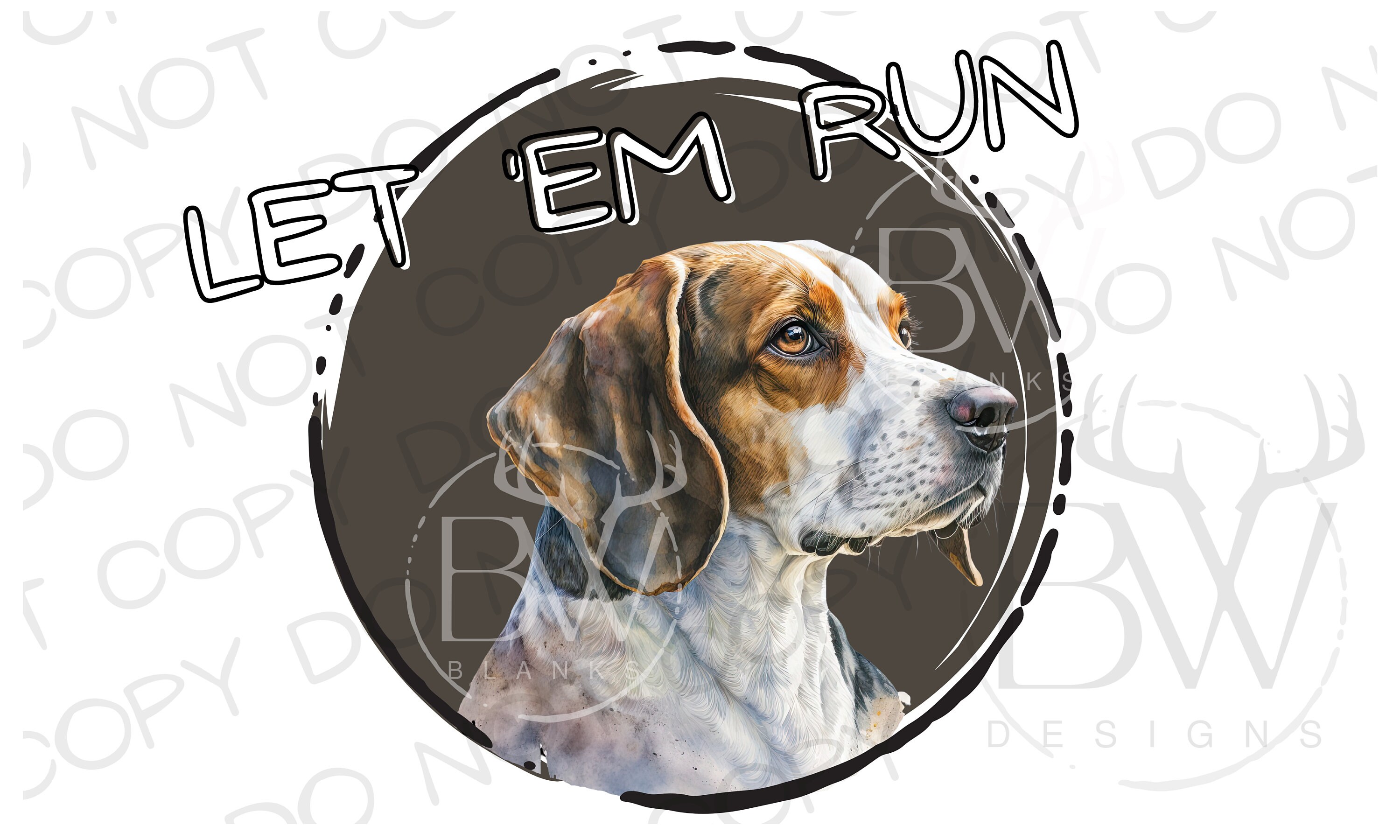 Let 'em Run Beagle Hunting Dog PNG Digital Download - Etsy
