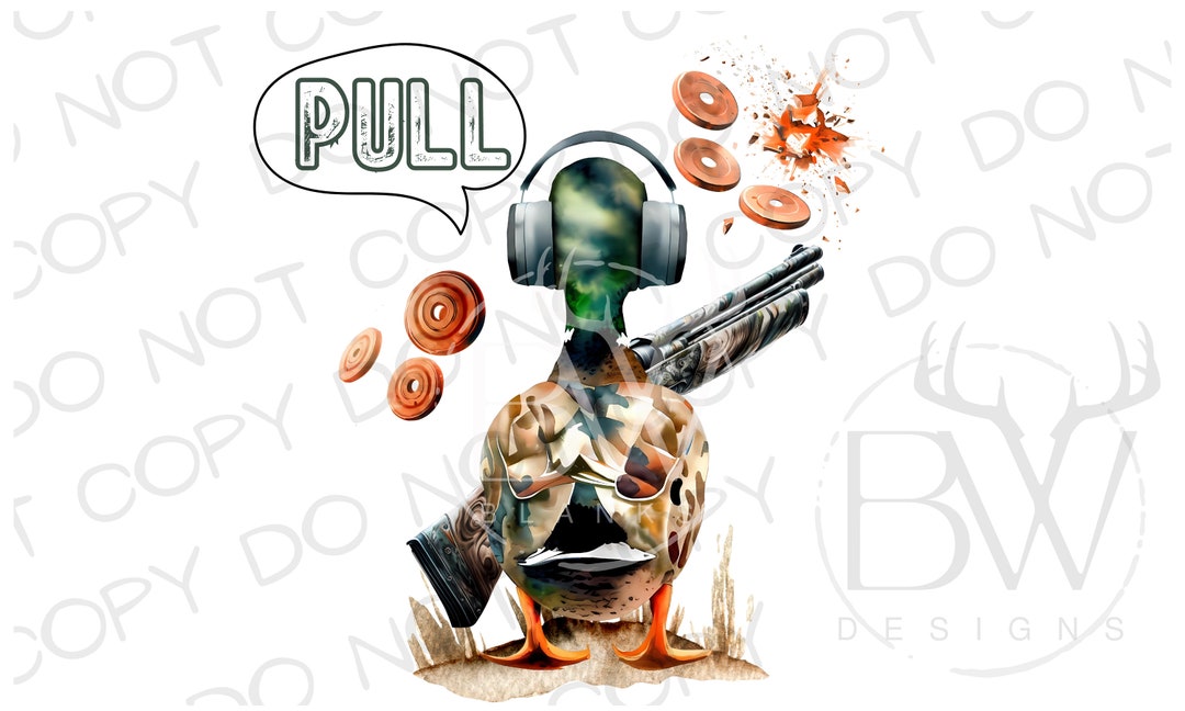Trap Shooting PNG Digital Download Clay Pigeon Sublimation PNG Hunting ...