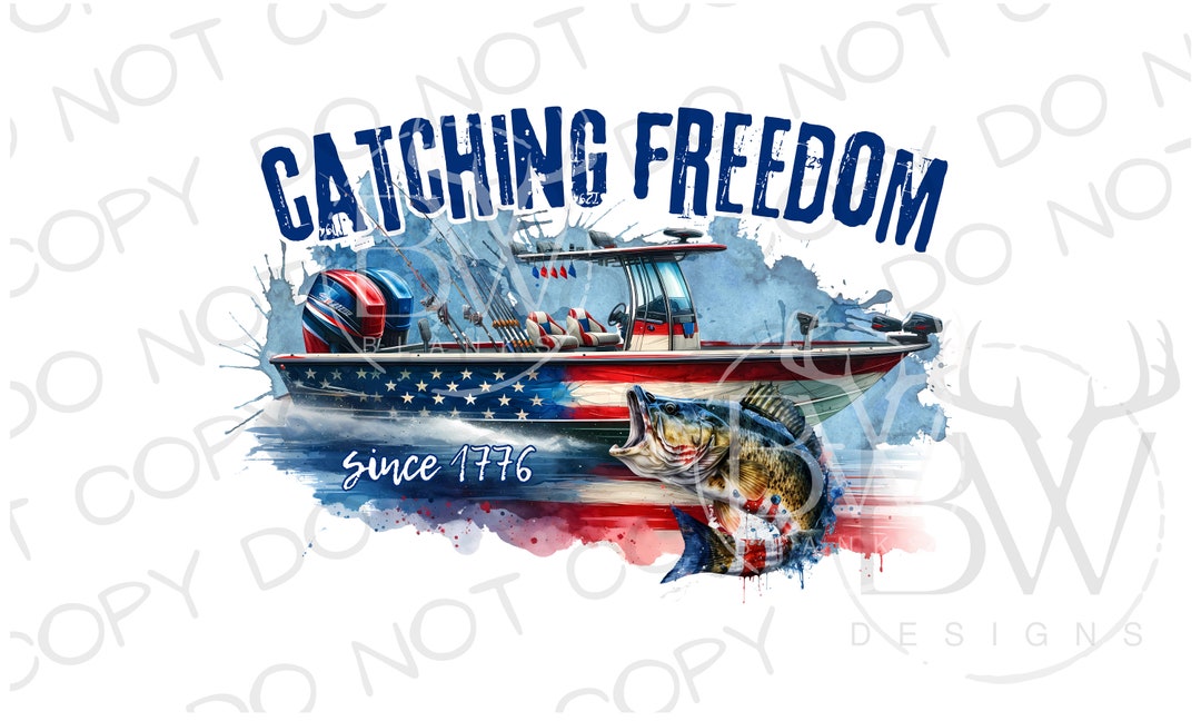 Catching Freedom PNG | Digital Download | Large Mouth Bass Sublimation ...