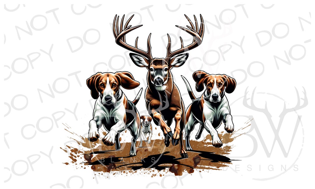 Walker Hunting Dog PNG | Digital Download | Deer Hunting Sublimation ...