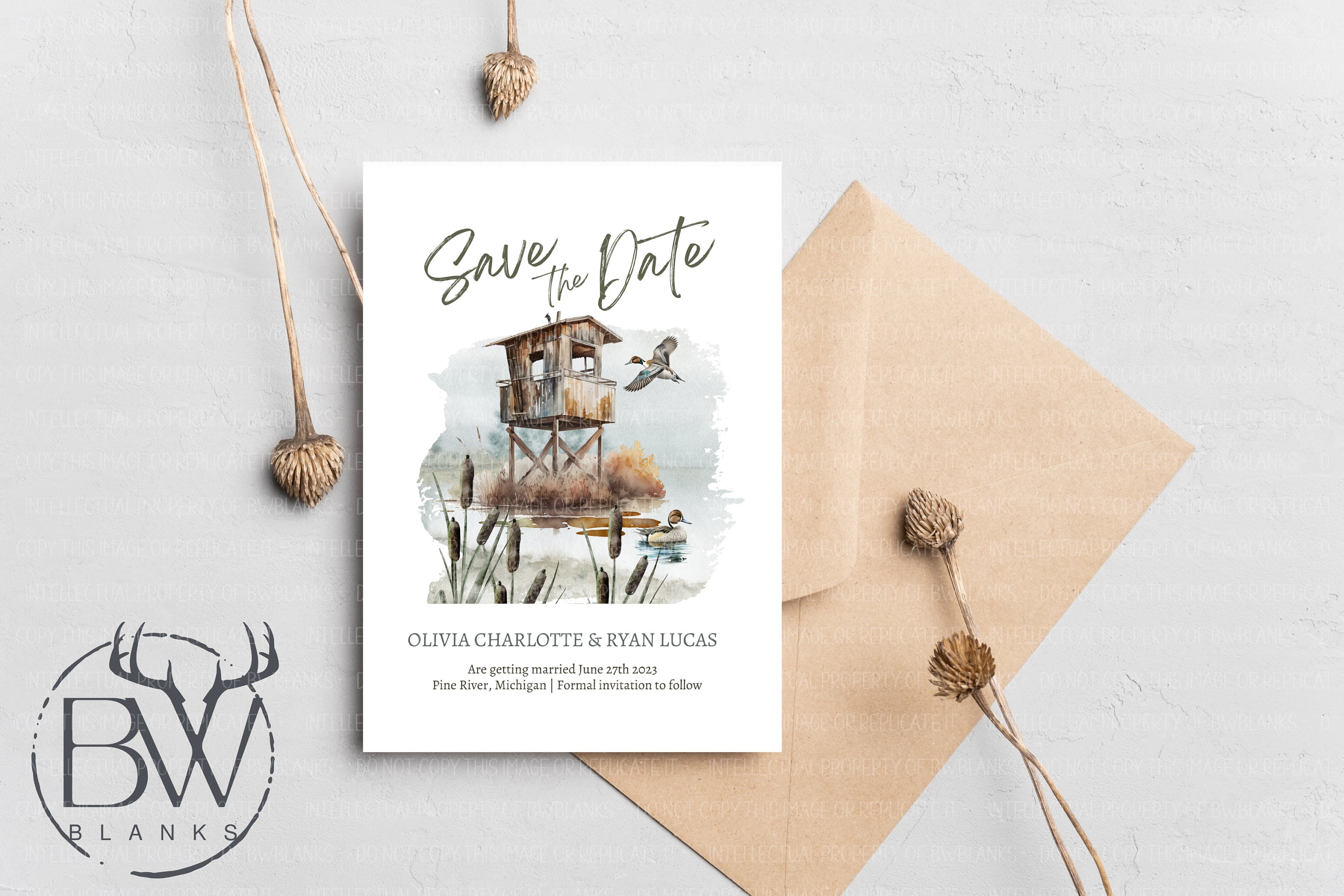 Hunting Wedding Invitation Templates