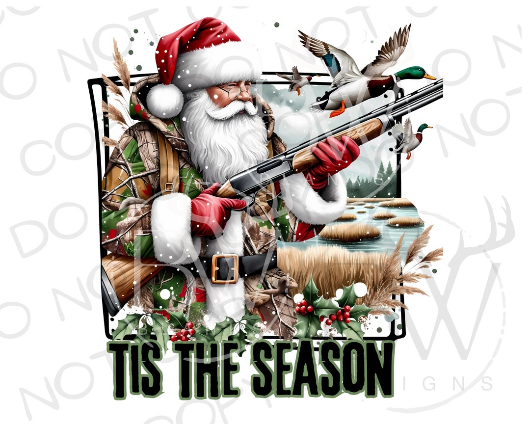 Camo Santa PNG | Digital Download | Santa Duck Hunting PNG | Christmas ...
