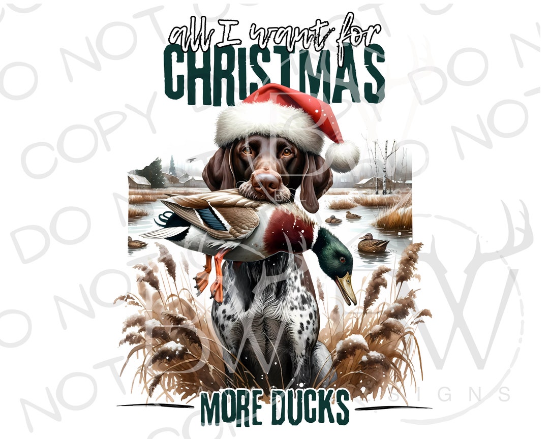 Hunting Dog Christmas PNG | Digital Download | Christmas Duck Hunting ...