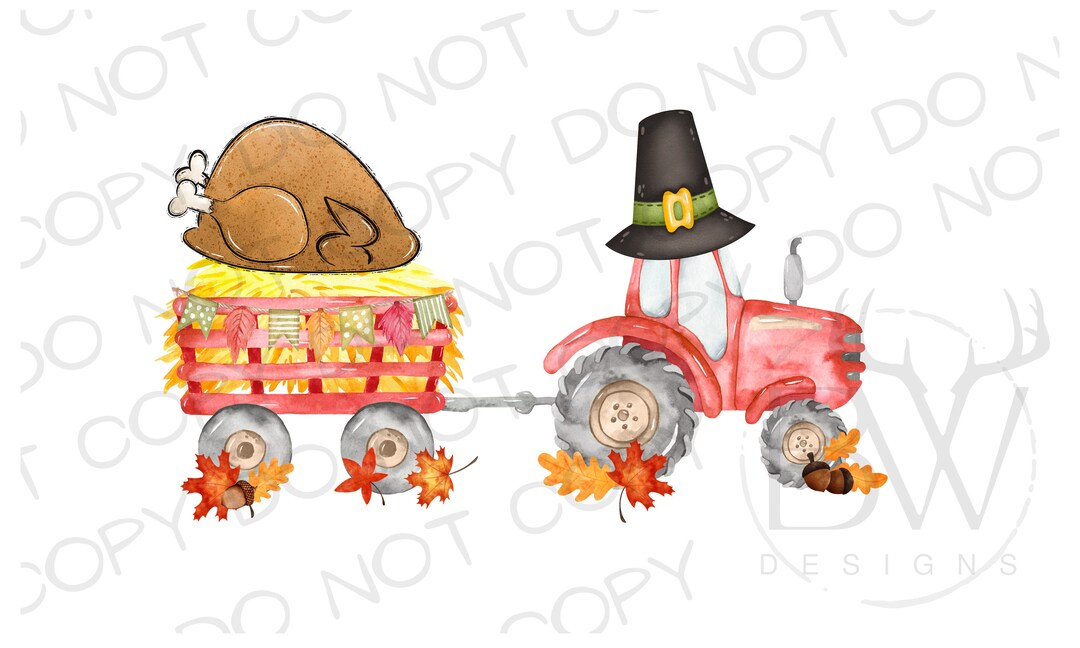 Thanksgiving Tractor PNG Digital Download Tractor Sublimation PNG Farm ...