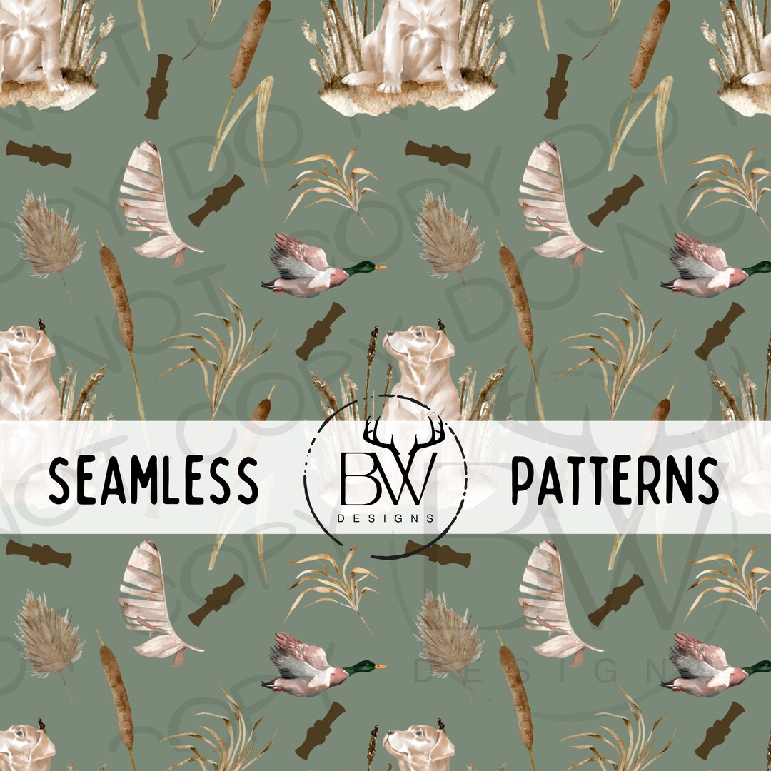 Duck Hunting Seamless Pattern | Digital Download | Hunting Seamless PNG ...