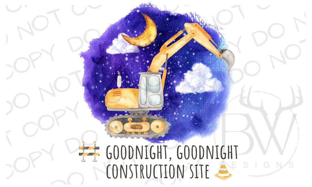 Construction Sublimation PNG Digital Download Excavator Sublimation PNG ...