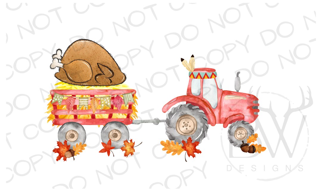Thanksgiving Tractor PNG Digital Download Tractor Sublimation PNG Farm ...